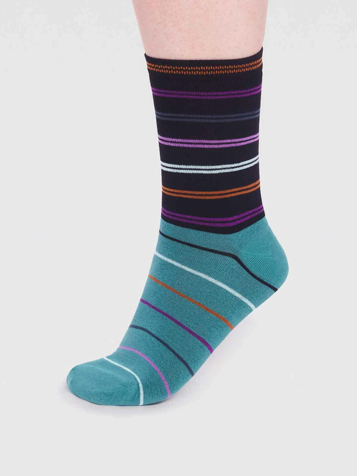 Women's Lauryn Bamboo Stripe Socks from Thought